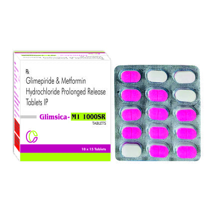 GLIMSICA-M1 1000 SR TAB ( BL) 10*15 - Knoll Healthcare