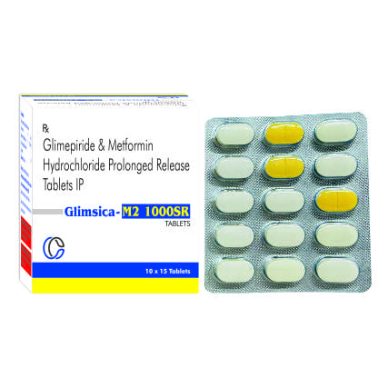GLIMSICA-M2 1000 SR TAB ( BL) 10*15 - Knoll Healthcare